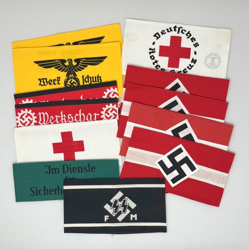 Kelleys Military: German Armband Lot 5 Defect/Close Out (12 pieces)