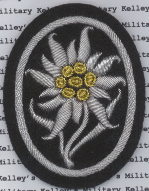 Kelleys Military: Waffen SS Mountain Troop Sleeve Edelweiss