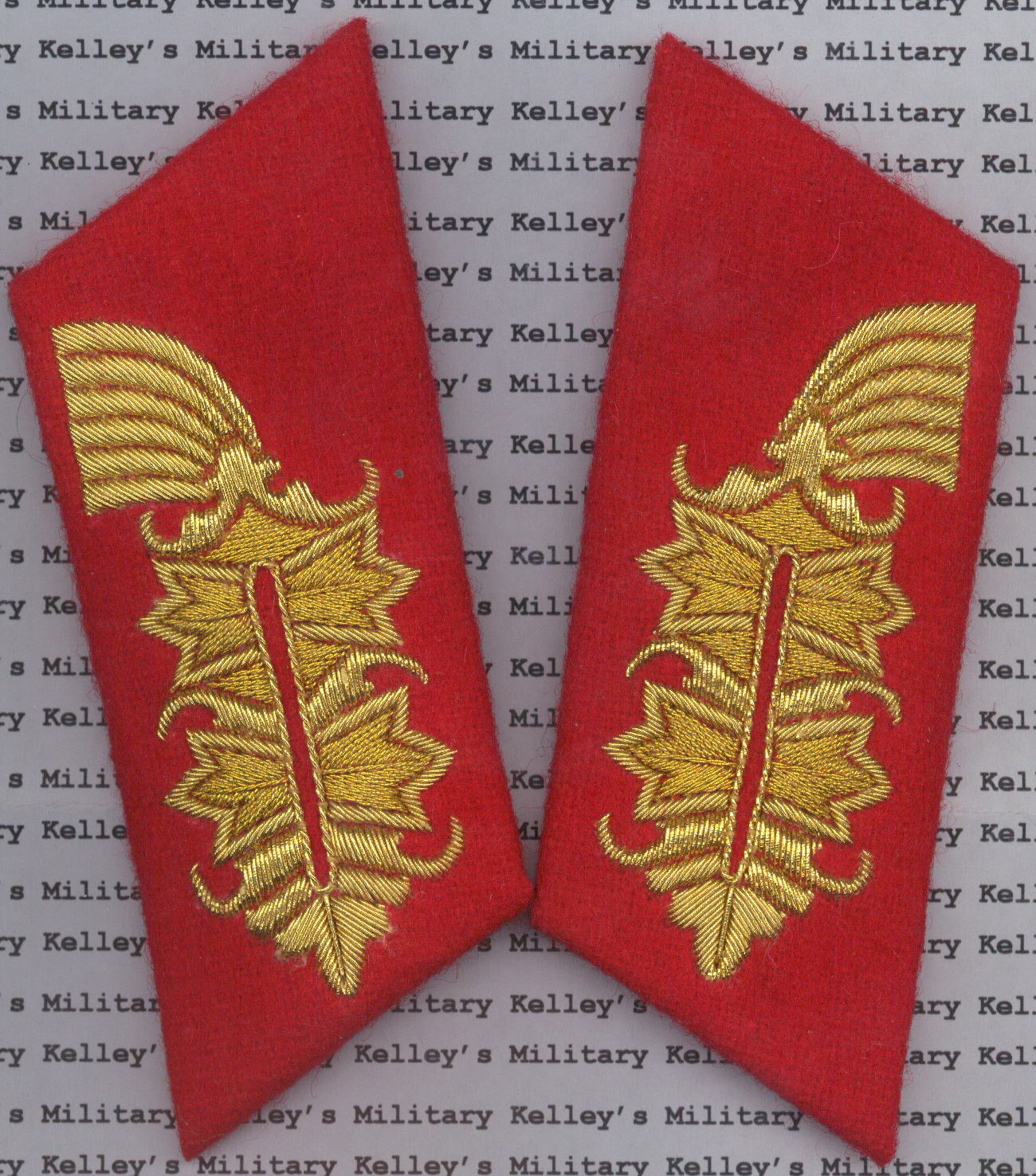 Heer General Bullion Collar Tabs: Kelleys Military
