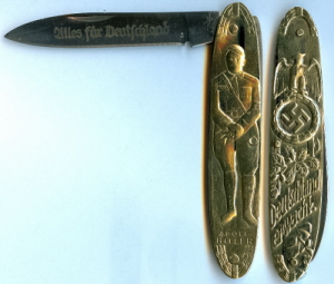 Kelleys Military: Hitler Pocket Knife with "Alles Fur Deutchland" motto
